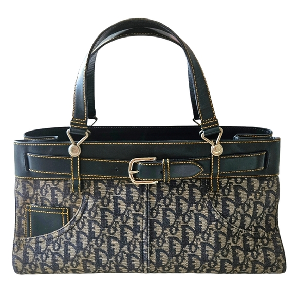 Dior | Bags | Christian Dior Vintage Trotter Signature Canvas Tote ...